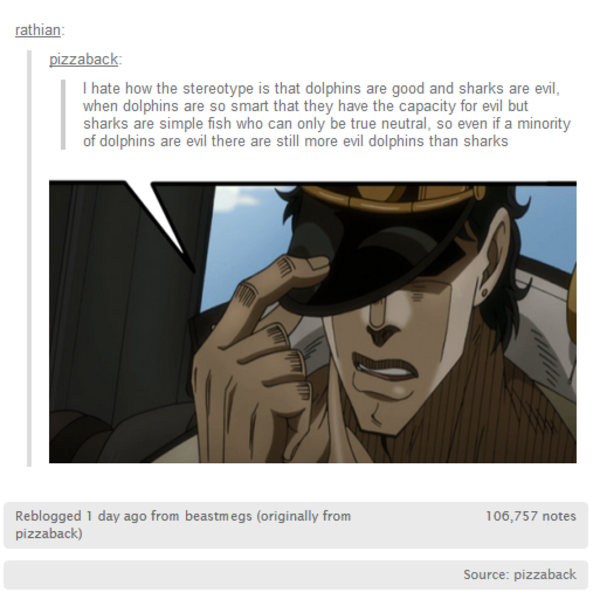 Jotaro knows his fish | JoJo's Bizarre Adventure | Know Your Meme