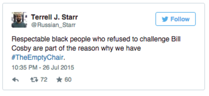 Terrell J. Starr's tweet | Bill Cosby Rape Allegations | Know Your Meme