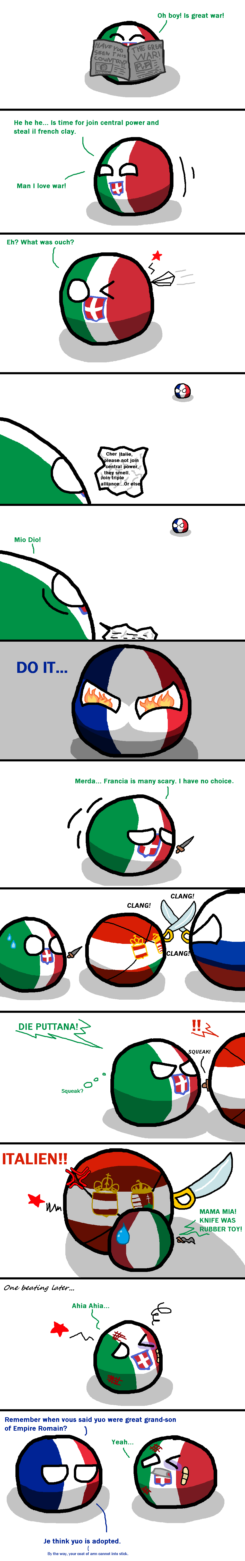 And Italy was never brought to another war ever again... | Polandball ...