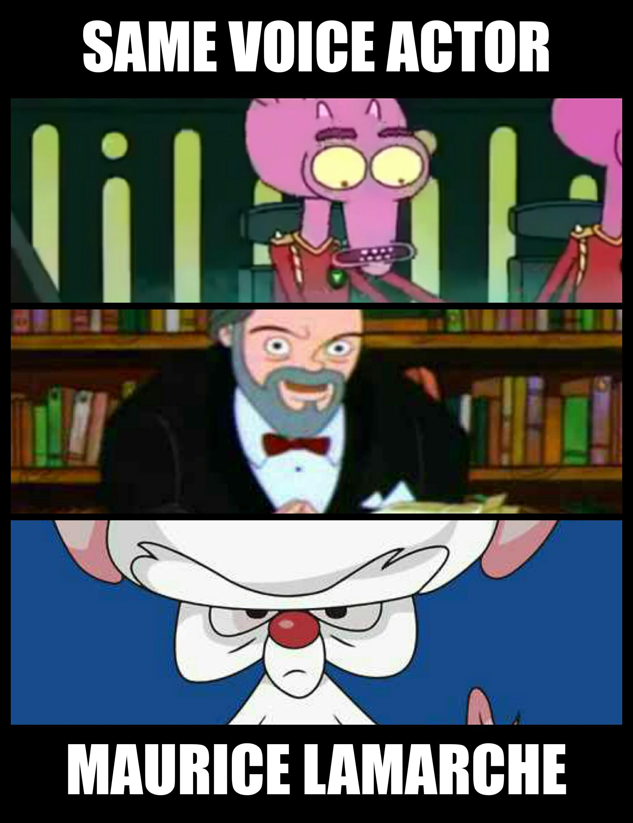 Same voice he does every night, Pinky. | Same Voice Actor | Know Your Meme