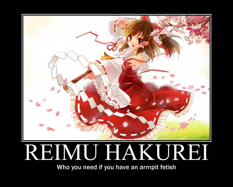 Reimu Motivational Poster | Reimu's Armpits | Know Your Meme