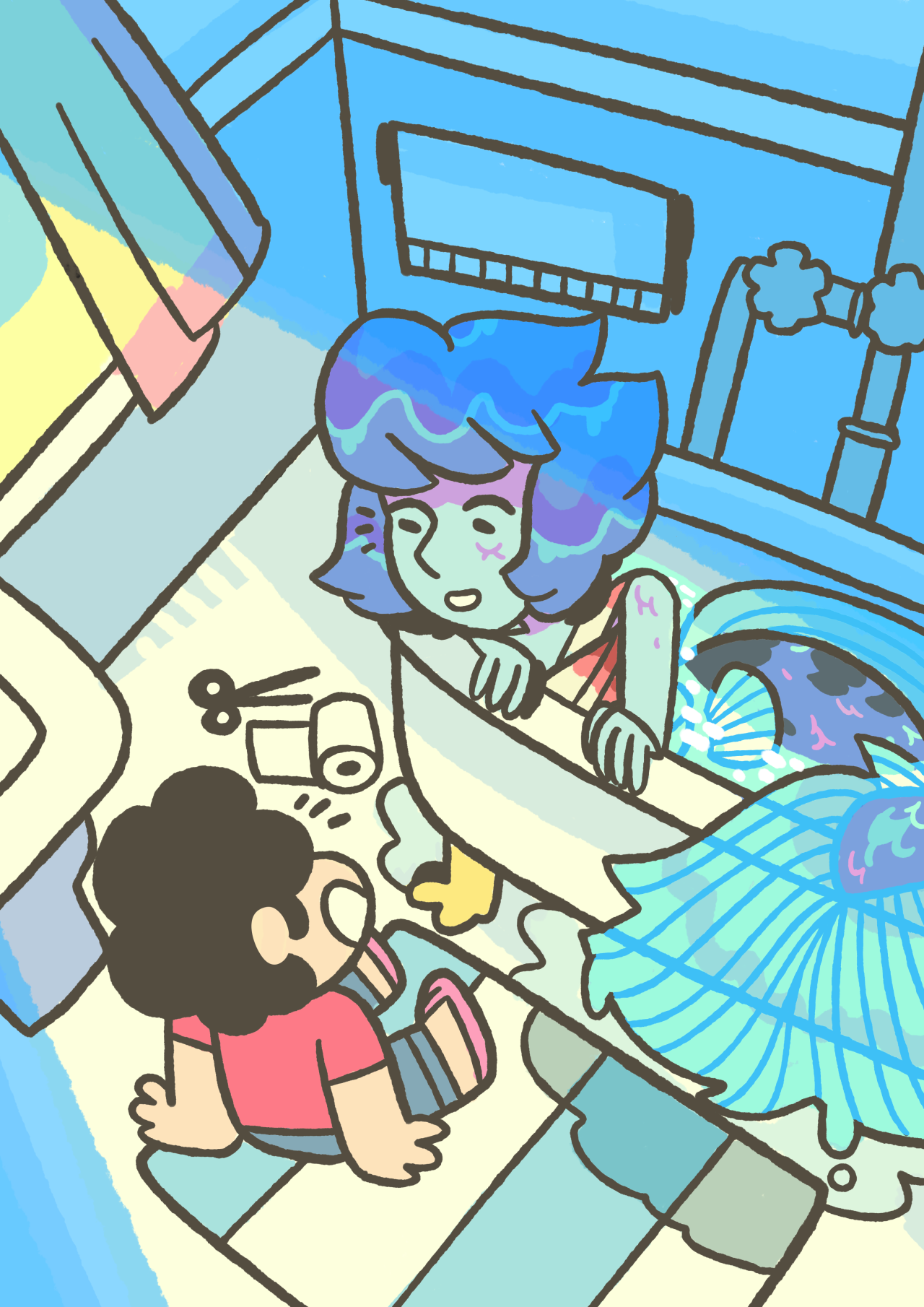 "Mermaid Lapis?? Except like the kind that drowns people, probably ...