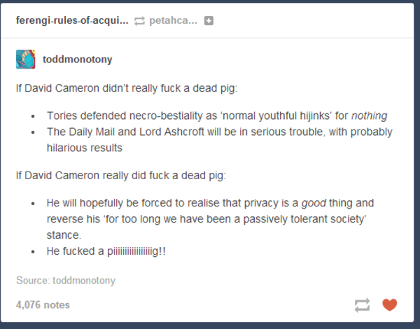 I mean who hasn't stuck their dick in a dead pigs mouth at some point ...