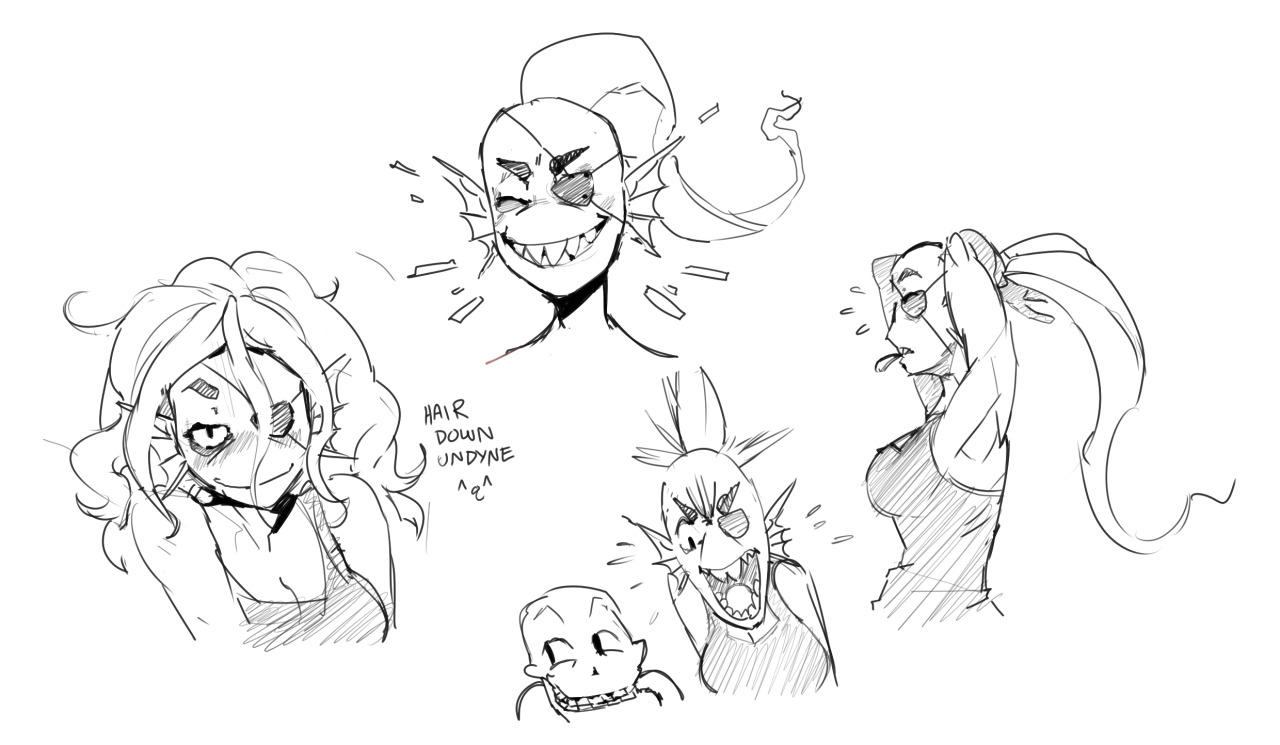 Undyne sketches | Undertale | Know Your Meme