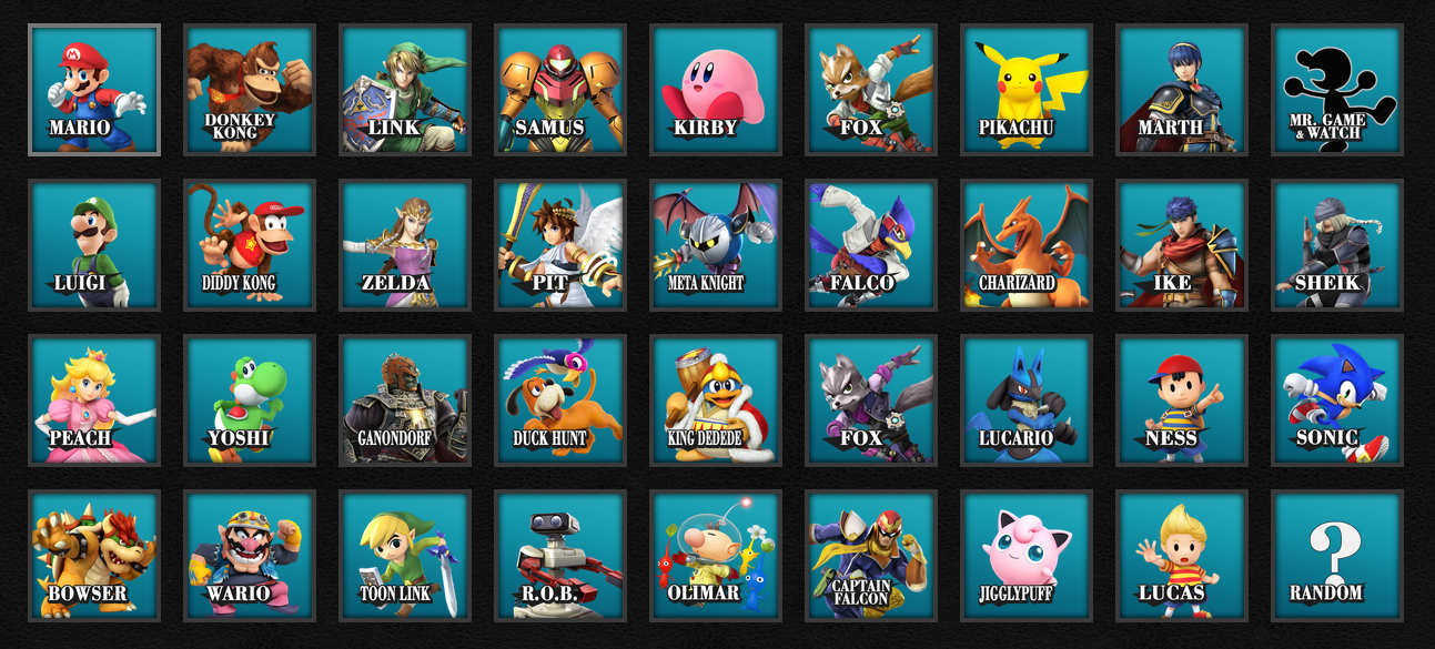 Brawl Roster HD | Super Smash Brothers | Know Your Meme