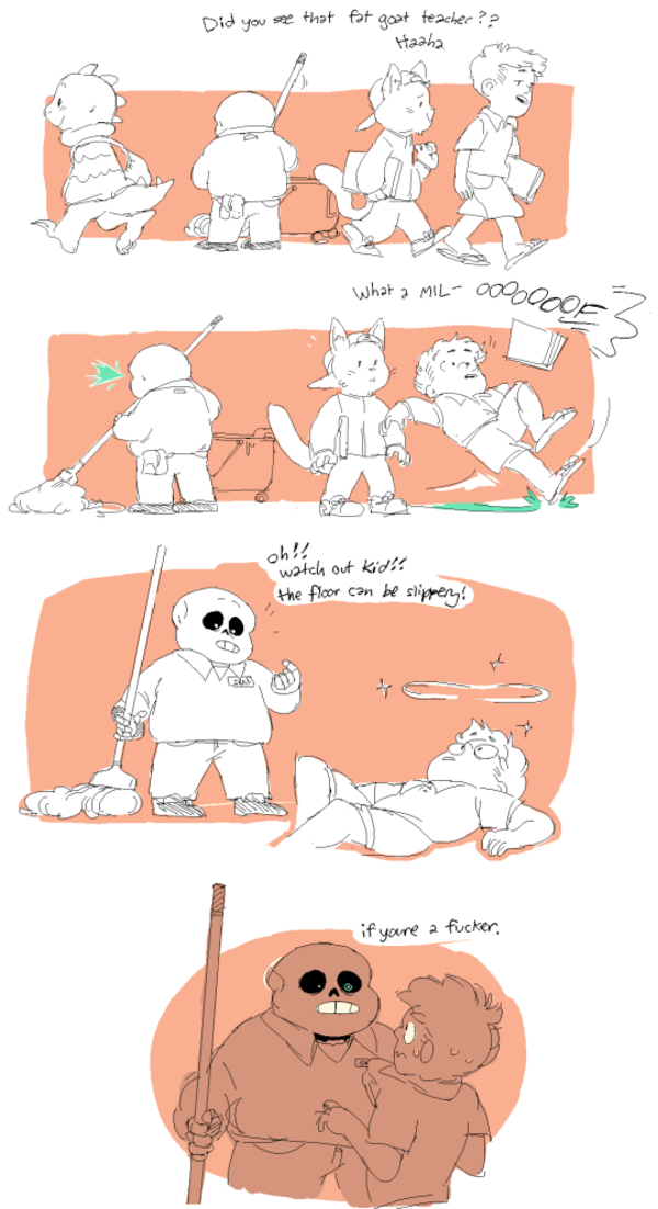 sans the school janitor | Undertale | Know Your Meme