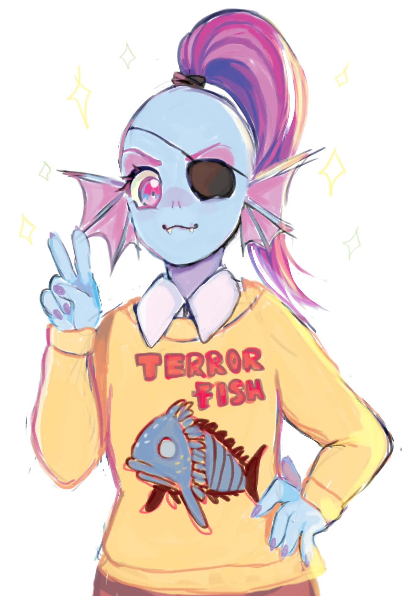 Young terror fish | Undertale | Know Your Meme