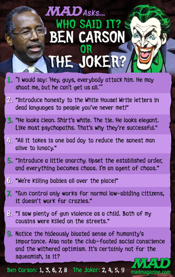 Who said it? | Ben Carson | Know Your Meme