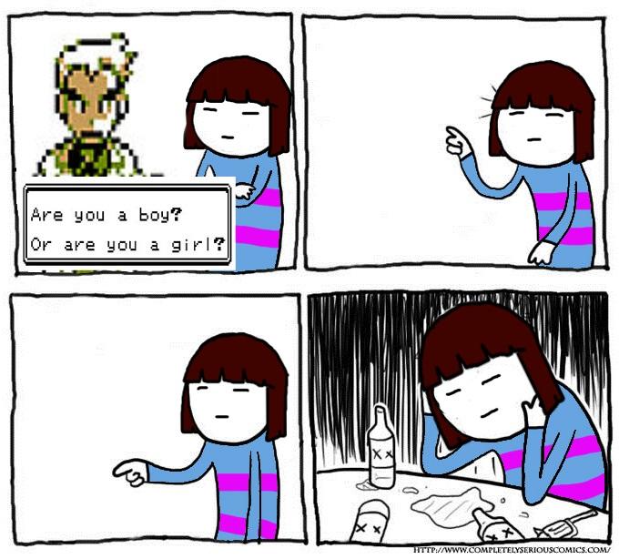 One problem with Androgynous looks... | Undertale | Know Your Meme