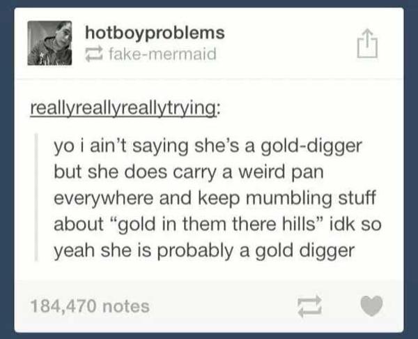 Gold digger | Tumblr | Know Your Meme