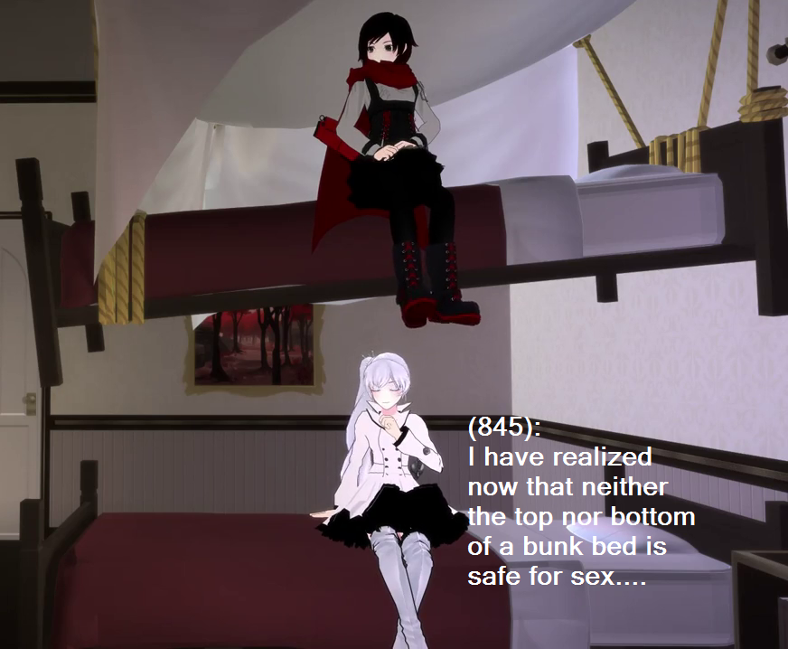 Especially not on THAT bunk bed... | RWBY | Know Your Meme
