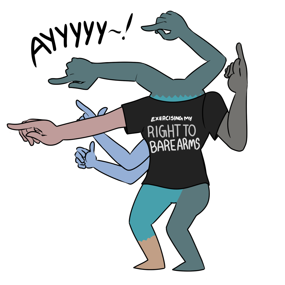 "I think so too, Let’s give Armstrong a hand! *stupid pun claps ...