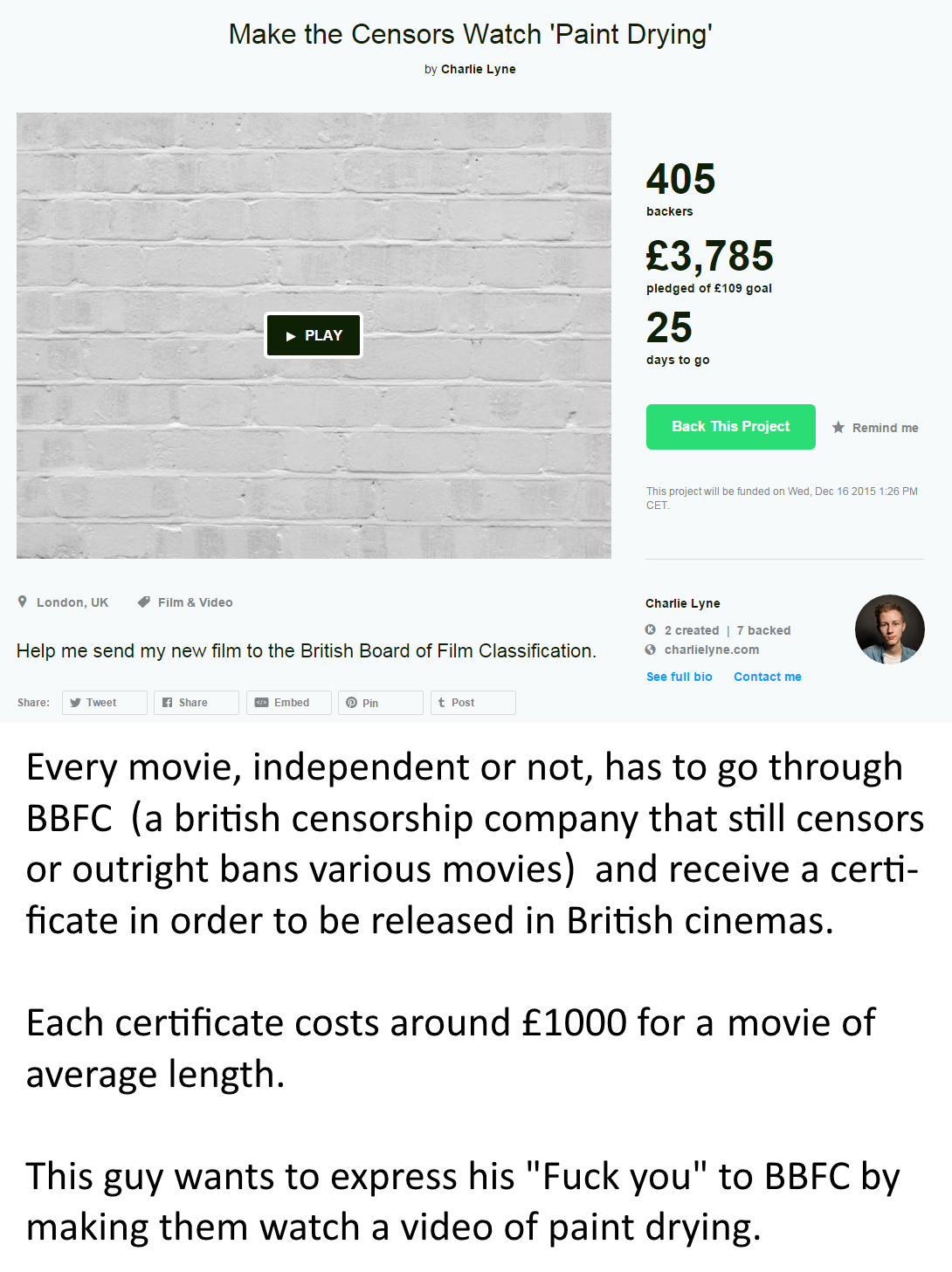 Trolling censors | Kickstarter | Know Your Meme