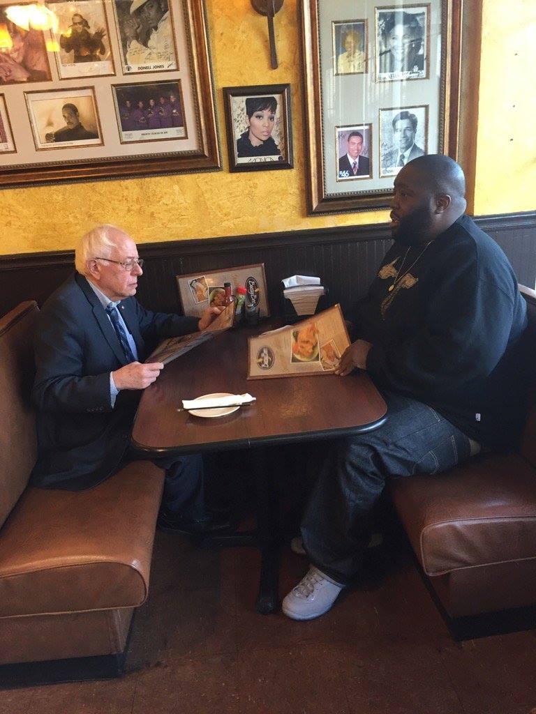 Senator Bernie Sanders and Rapper Killer Mike dining together in ...