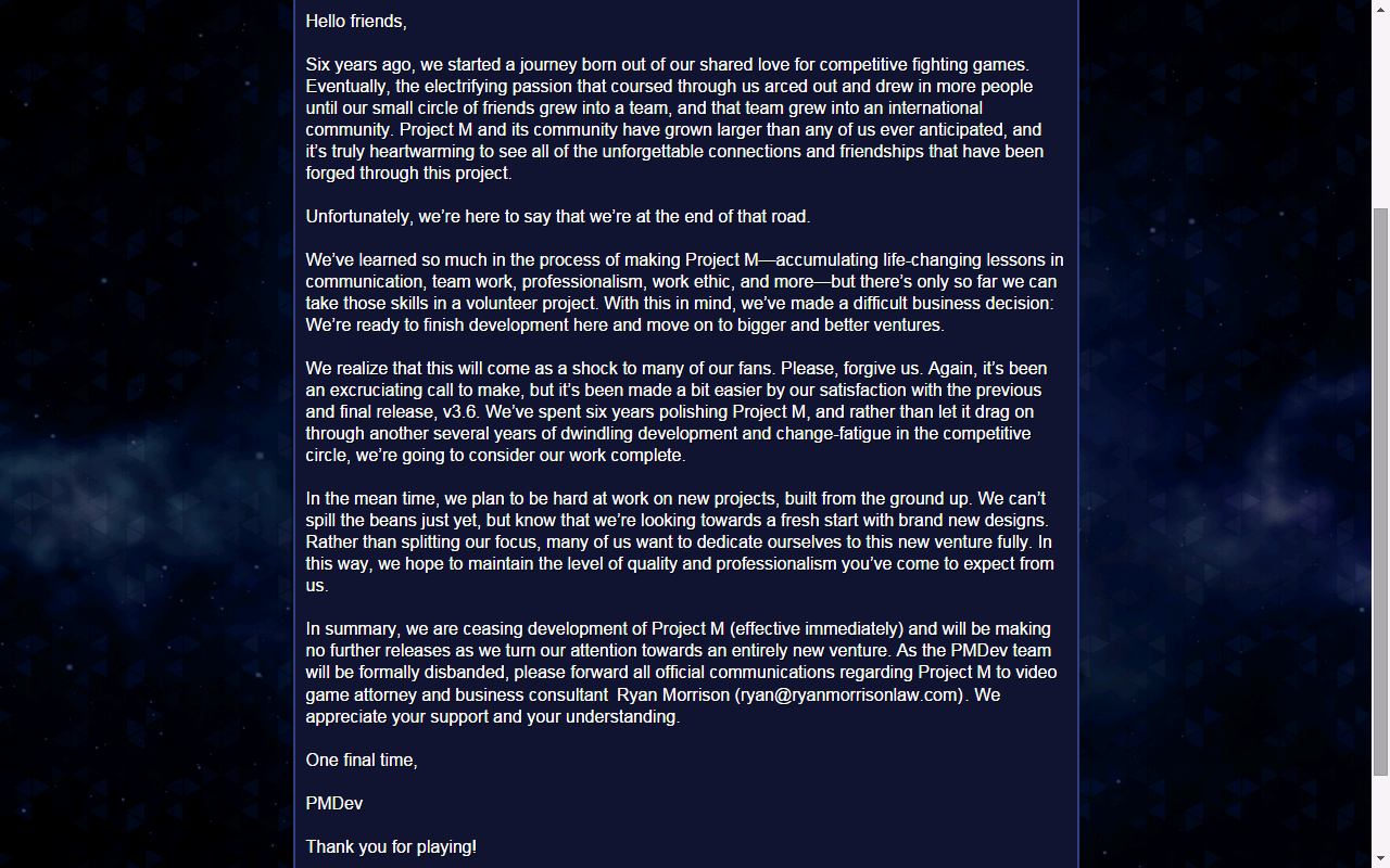 Project M Is Dead | Project M | Know Your Meme