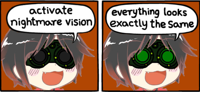 Rubes Nightmare vision | Nightmare Vision Goggles | Know Your Meme