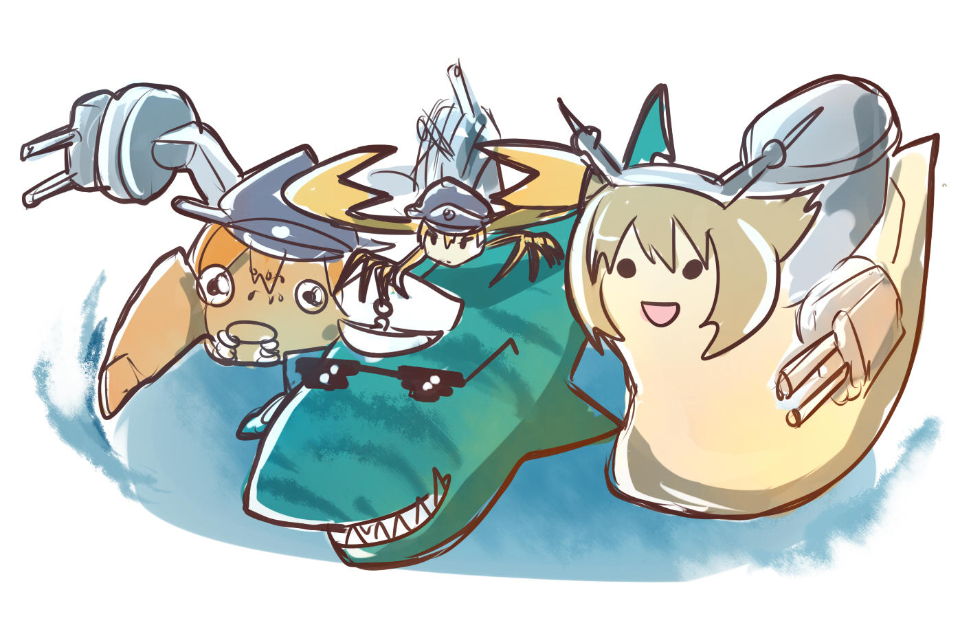 Kaiju fleet doodle | Snail Mutsu | Know Your Meme