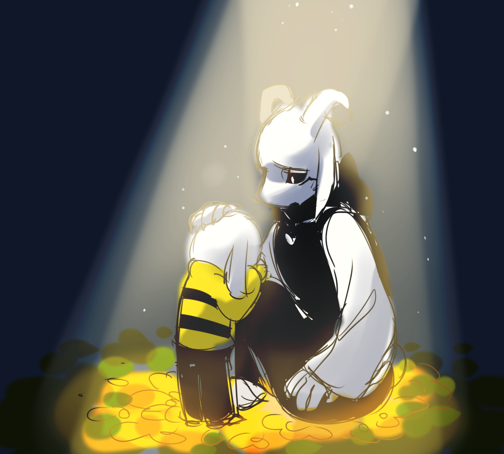 The goat comforts the other goat | Undertale | Know Your Meme