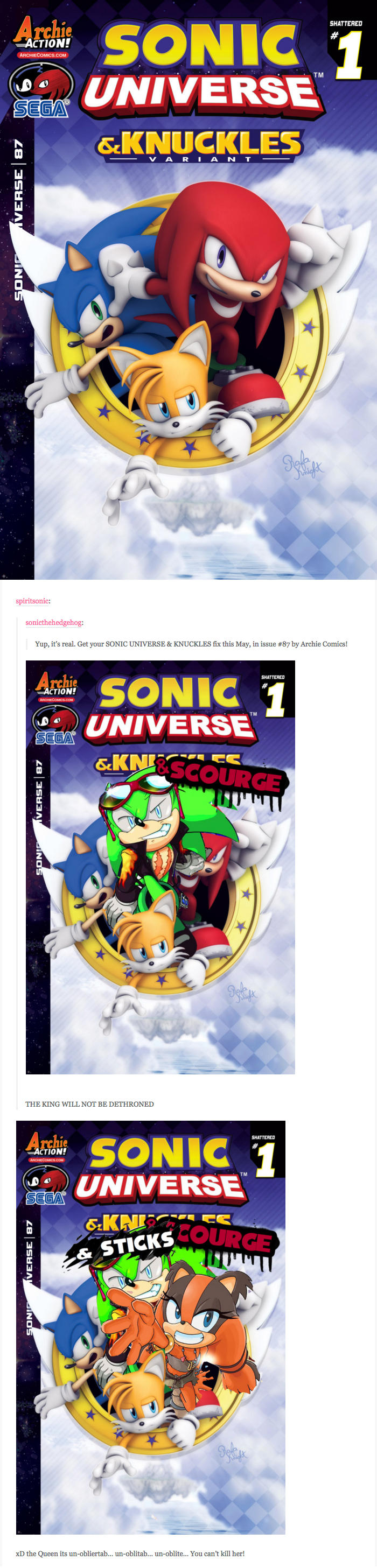 & Knuckles ... & Scourge ... & Sticks | & Knuckles | Know Your Meme