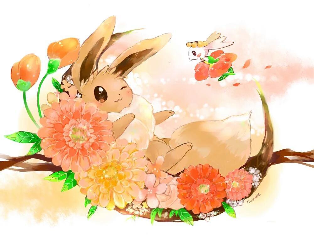 Eevee & Flabébé | Eevee | Know Your Meme