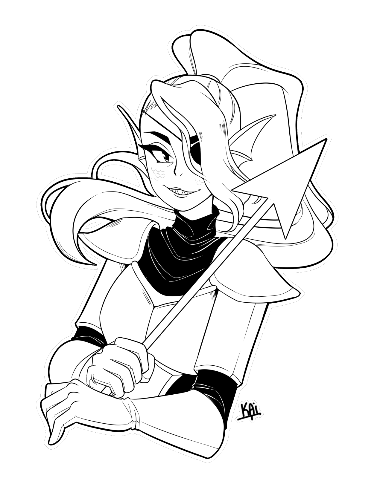 Inked undyne | Undertale | Know Your Meme