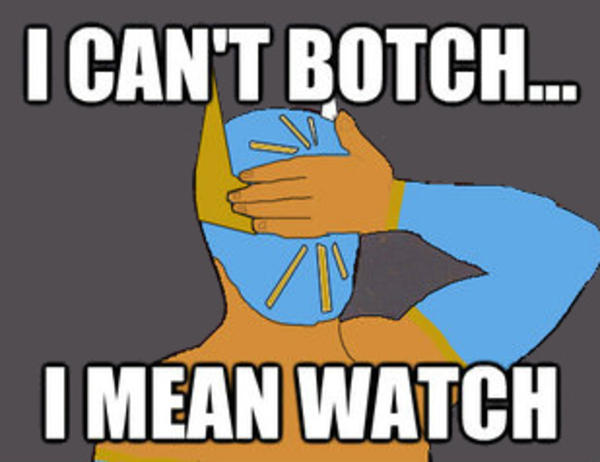 Sin Cara can't botch... I mean, watch! | Botchamania | Know Your Meme
