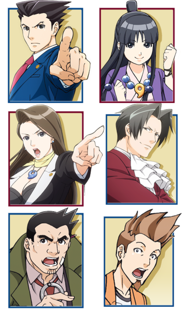 Character portraits from the upcoming Ace Attorney Anime | Phoenix ...