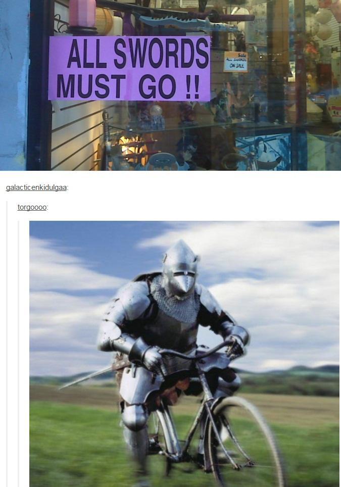 All swords must go | Tumblr | Know Your Meme