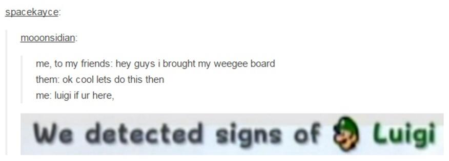 Weegee board | Luigi | Know Your Meme