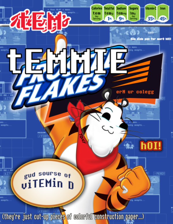 Temmie Flakes | Undertale | Know Your Meme