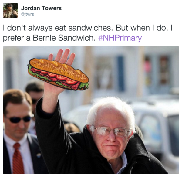 Bernie Sandwich | Bernie Sanders | Know Your Meme