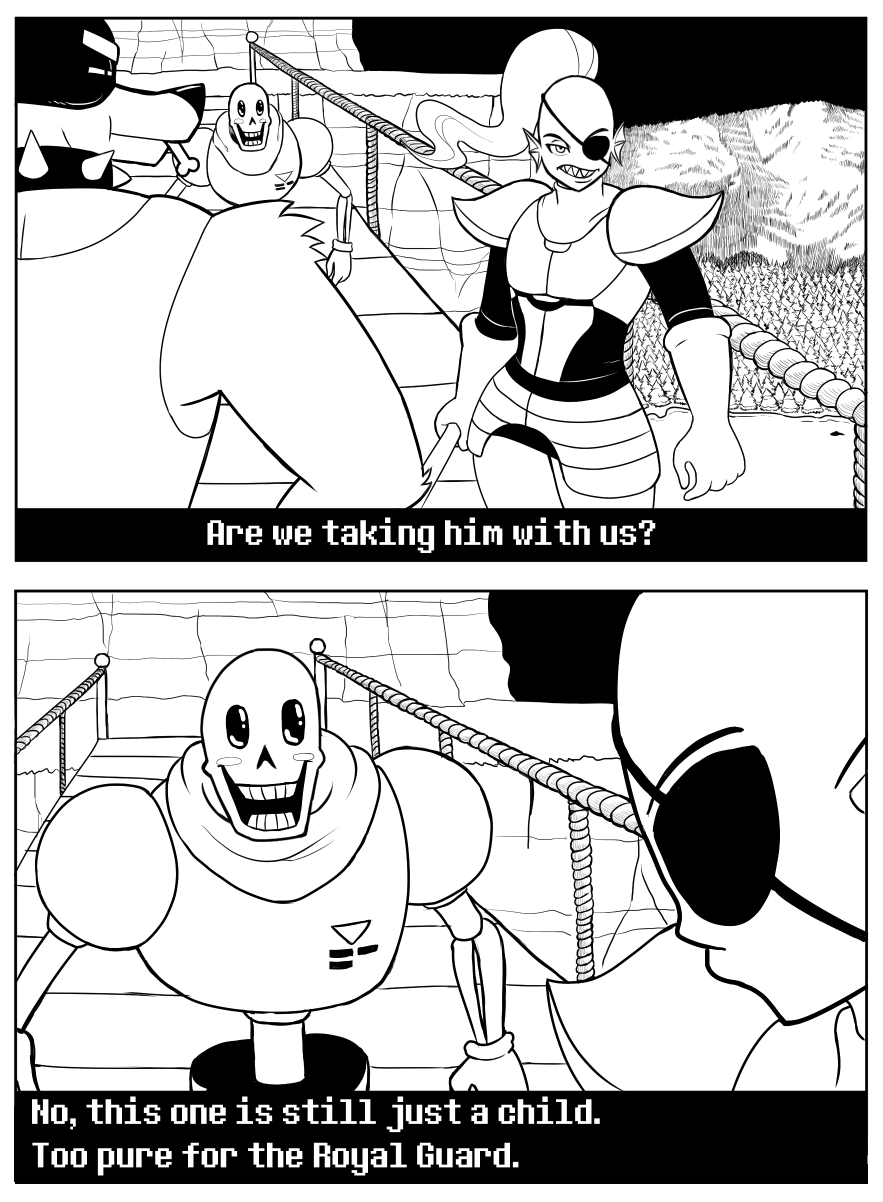 Scene from Frozen Spaghetti Solid 3: Sans Eater. | Undertale | Know ...