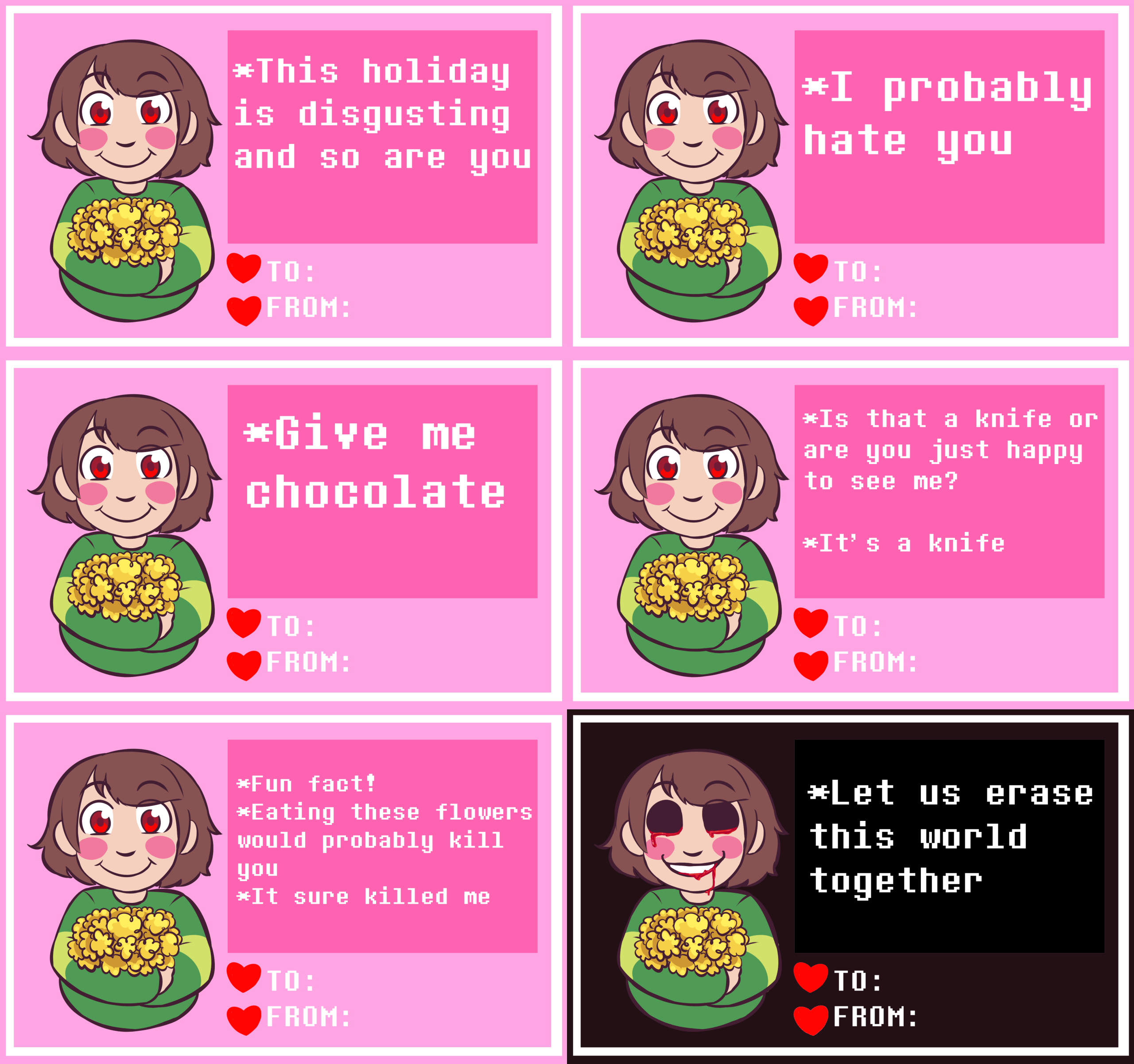 Valentine cards for you and your pardner | Undertale | Know Your Meme