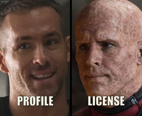 Profile vs. License | Expectation vs. Reality | Know Your Meme