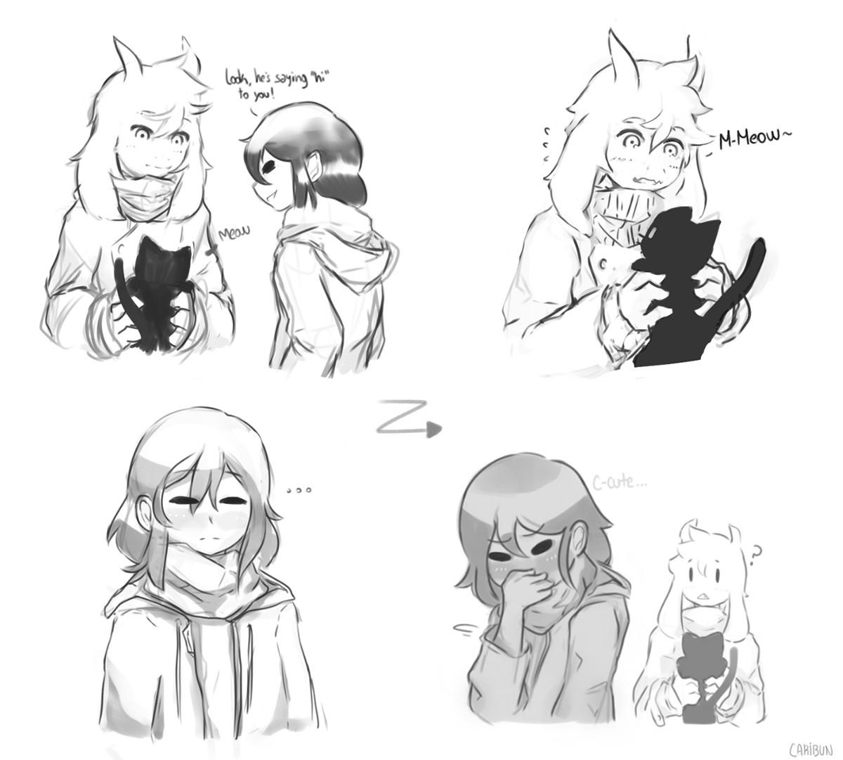 Asriel and the cat | Undertale | Know Your Meme