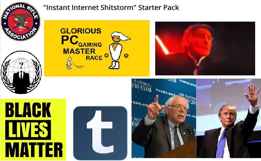 Instant Internet Shitstorm | Starter Packs | Know Your Meme