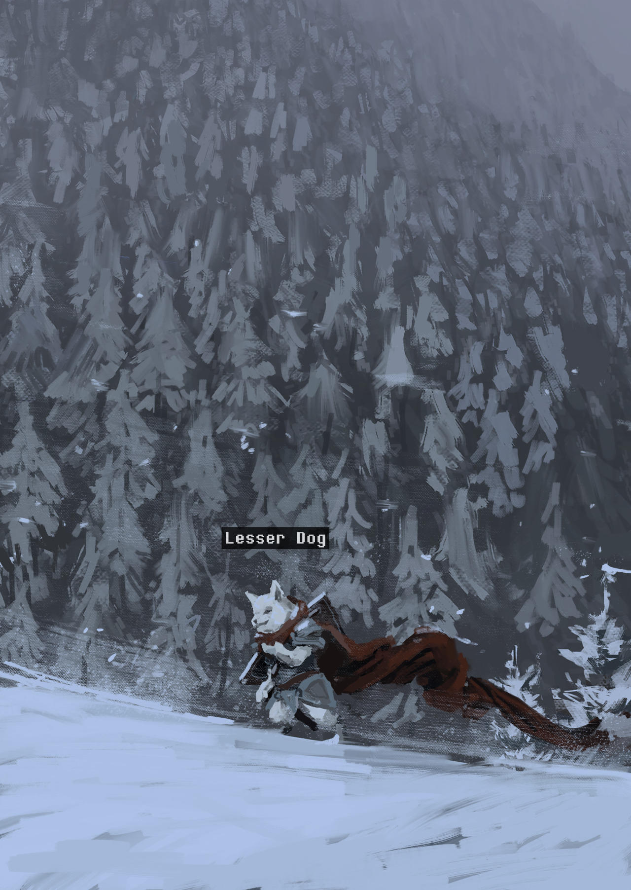 Lesser dog traverses a blizzard | Undertale | Know Your Meme
