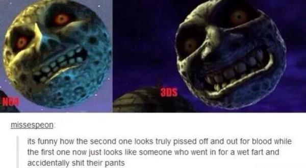 Will never unsee | The Moon (Majora's Mask) | Know Your Meme