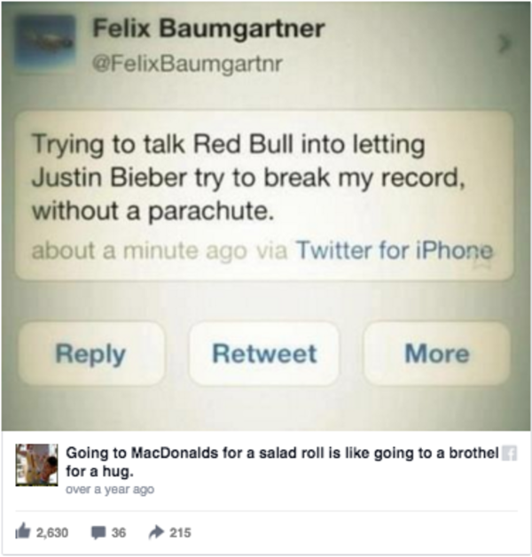 An early meme post from Facebook | Weird Facebook / Post-Ironic ...