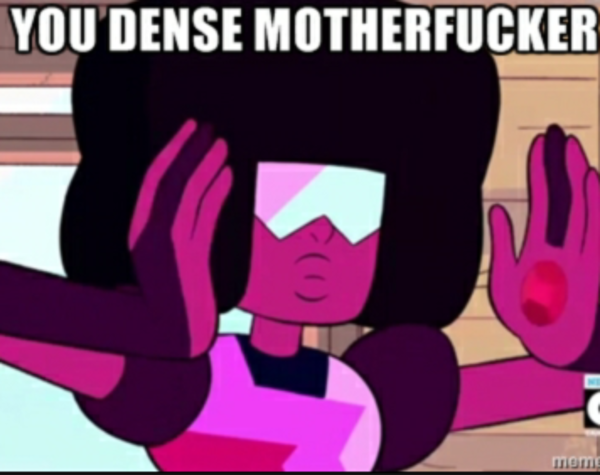 You Dense Motherfucker - Garnet | You Dense Motherfucker | Know Your Meme