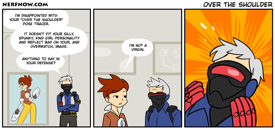 Over the shoulder | Tracer's Pose Controversy | Know Your Meme