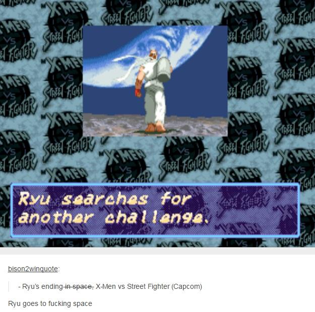 ryu searches for another challenge... in space | Street Fighter | Know ...