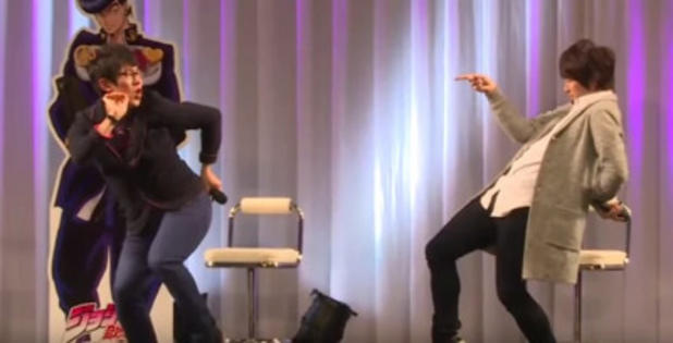 Jotaro and josuke voice actors posing | JoJo's Pose | Know Your Meme