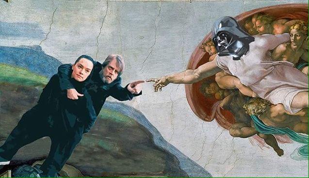 Michelangelo parody (obligatory). | Rey's Jedi Training | Know Your Meme