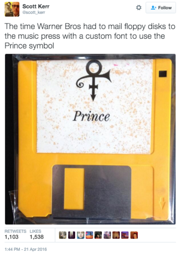 Prince Glyph Floppy Disk | Prince | Know Your Meme