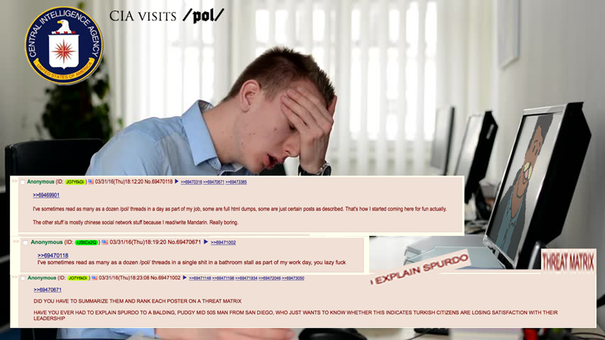 CIA visits /pol/ | /pol/ | Know Your Meme