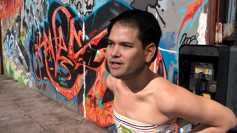 Marco Rubio Wearing a Halter Top in Miami | Little Marco | Know Your Meme
