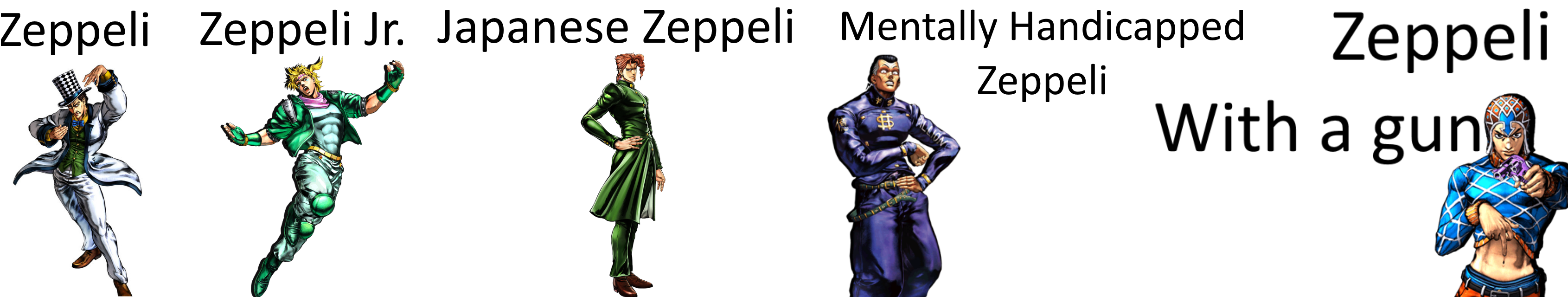 All the Zeppelis (Part 1) | JoJo's Bizarre Adventure | Know Your Meme