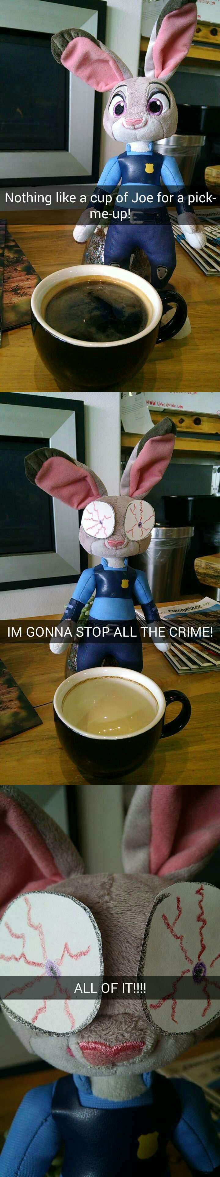 Judy enjoys her coffee! | Zootopia | Know Your Meme