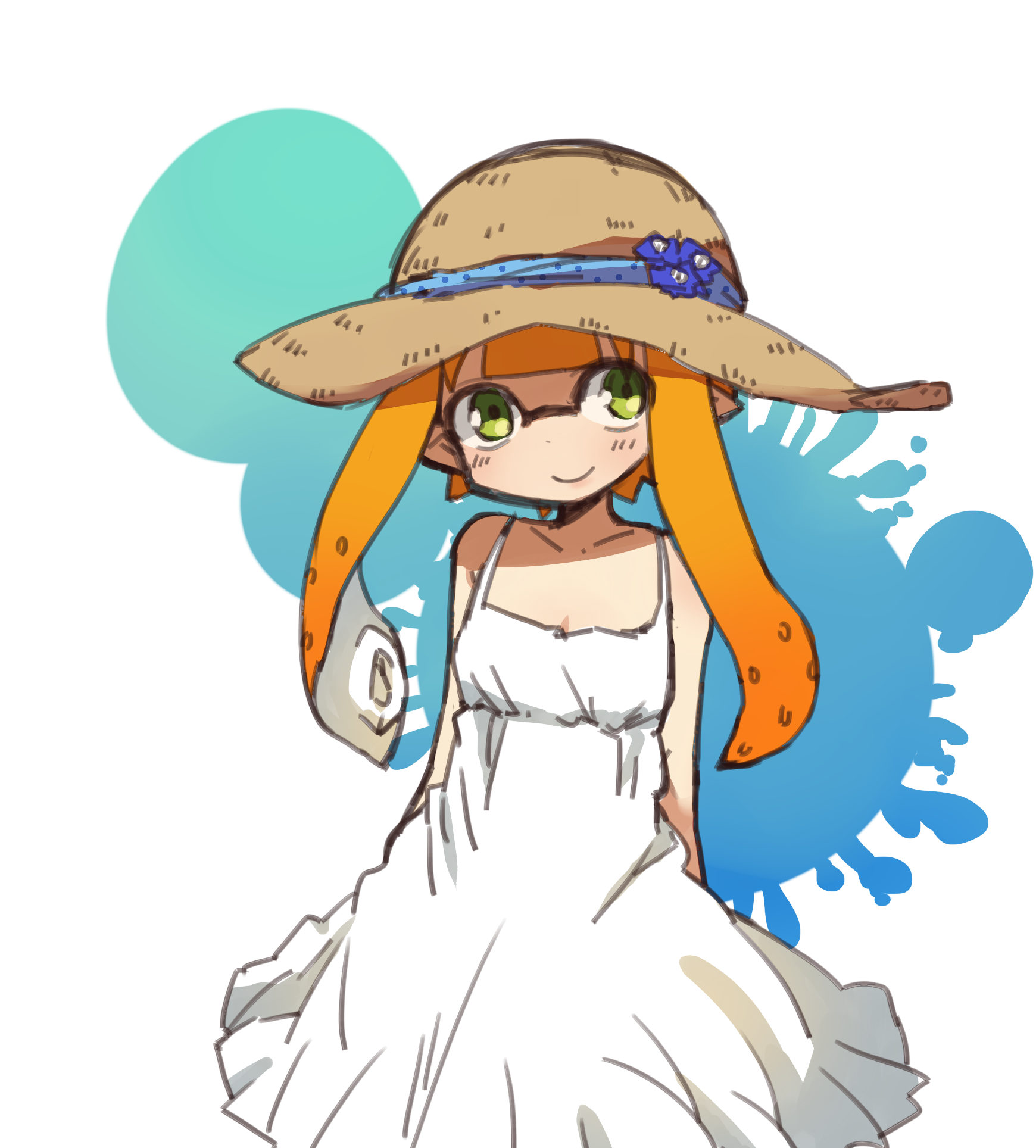 Straw Hat and Sundress = cute | Splatoon | Know Your Meme